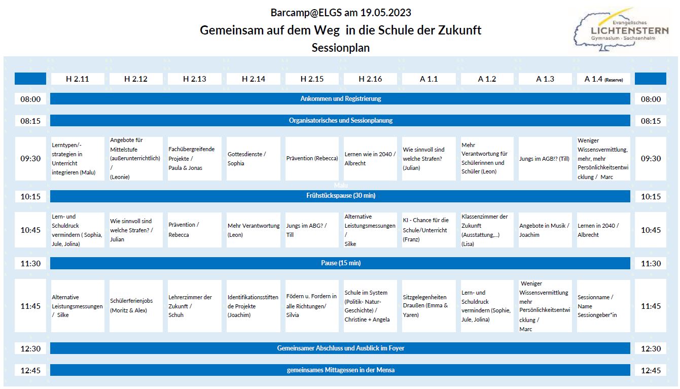 Barcamp@ELGS2023 - Lichtenstern Gymnasium